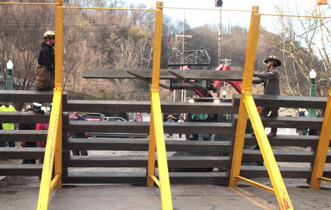 Wellsville erects flood gate for the first time in nearly 20 years for ...